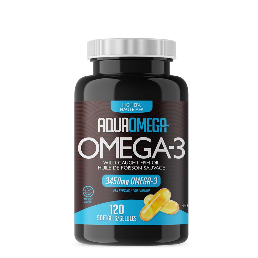 AquaOmega High EPA Omega-3, 120softgels — BulldogNutrition.ca